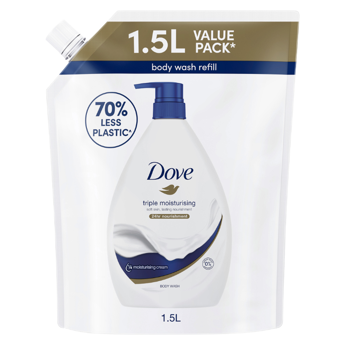 Dove Triple Moisturising Body Wash Refill 1.5L | AHPC Pharmacy Outlet