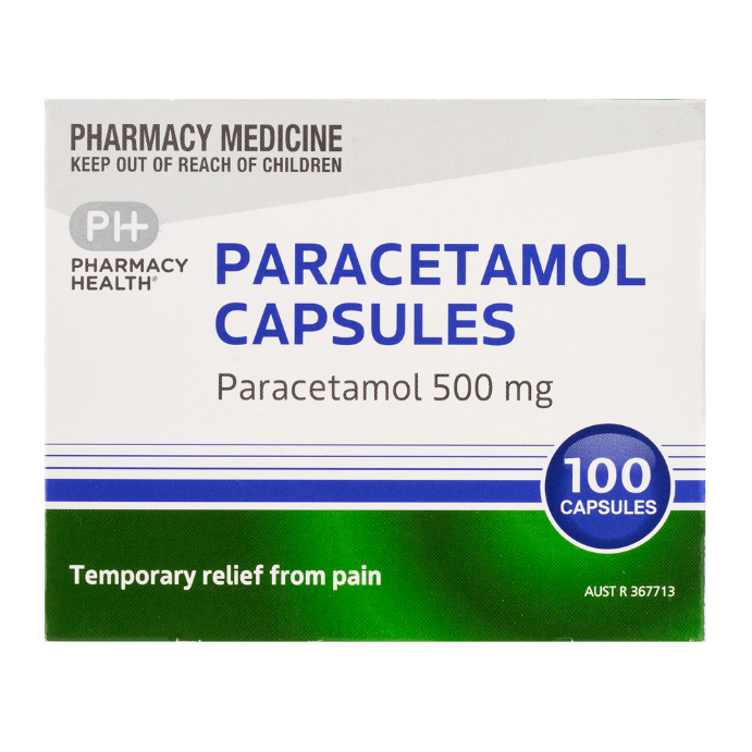 PHARMACY HEALTH Paracetamol 500mg 100 Capsules | AHPC Pharmacy Outlet