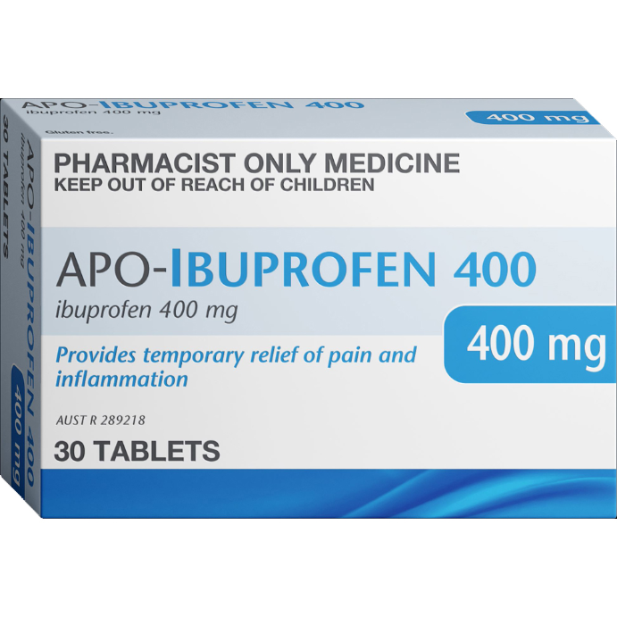 APO-Ibuprofen 400mg Tablets 30 Blister Pack | AHPC Pharmacy Outlet