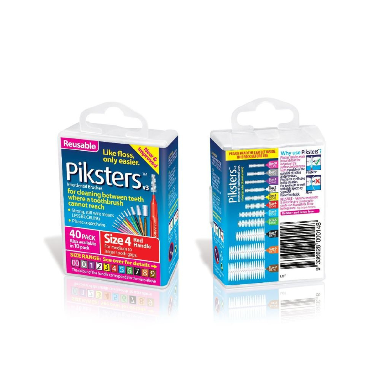 Piksters Size 4 Red 40Pk