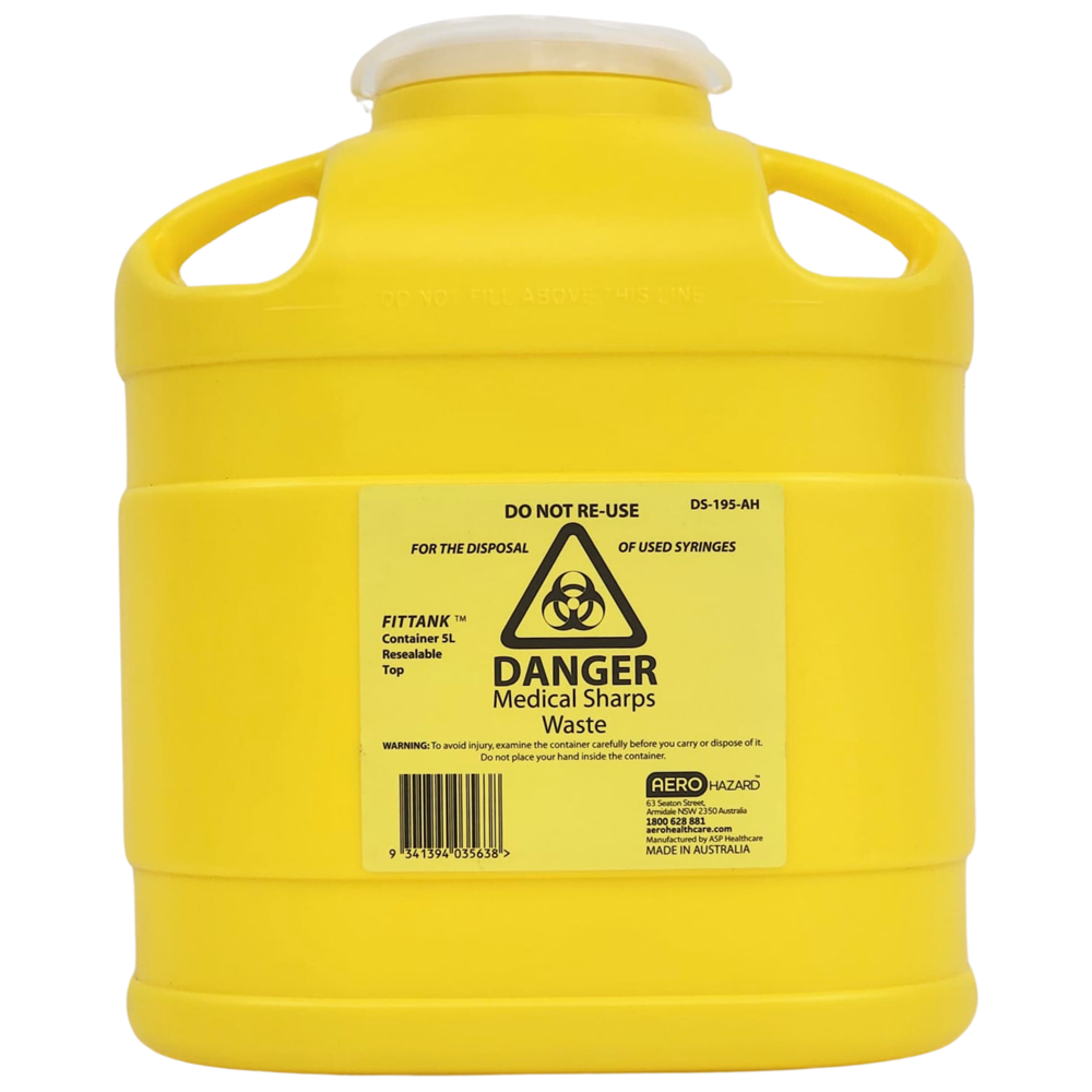 AERO Hazard Sharps Container 5L 1 Each | AHPC Pharmacy Outlet