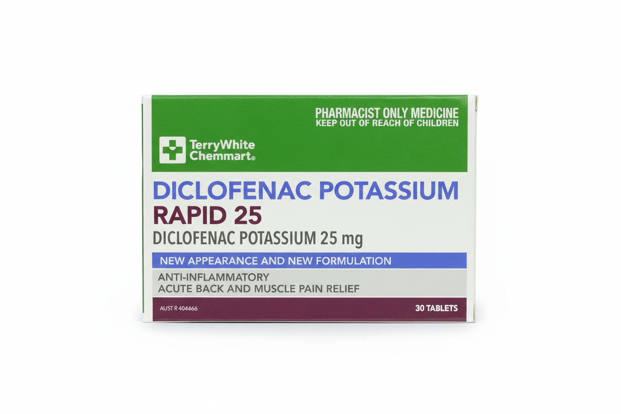 TerryWhite Chemmart Diclofenac Potassium 25mg 30 Tablets | AHPC ...