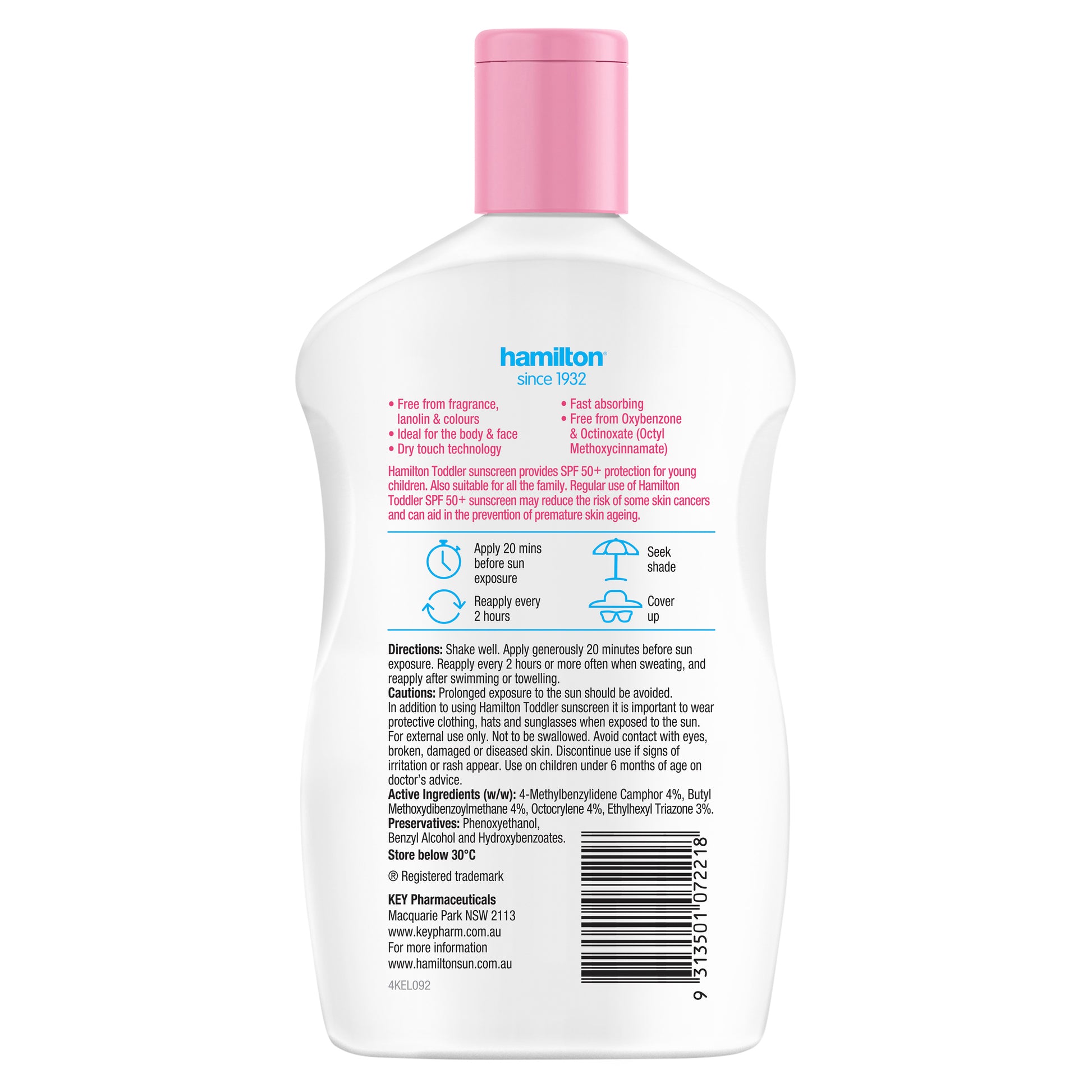 Hamilton Sun Toddler Lotn Spf50+ 250Ml | AHPC Pharmacy Outlet