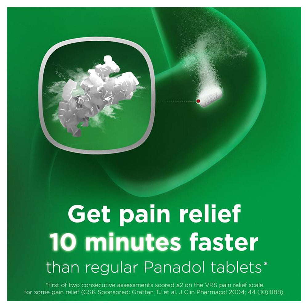 Panadol Rapid Soluble 20 Effervescent Tablets Lemon Flavour Paracetamo