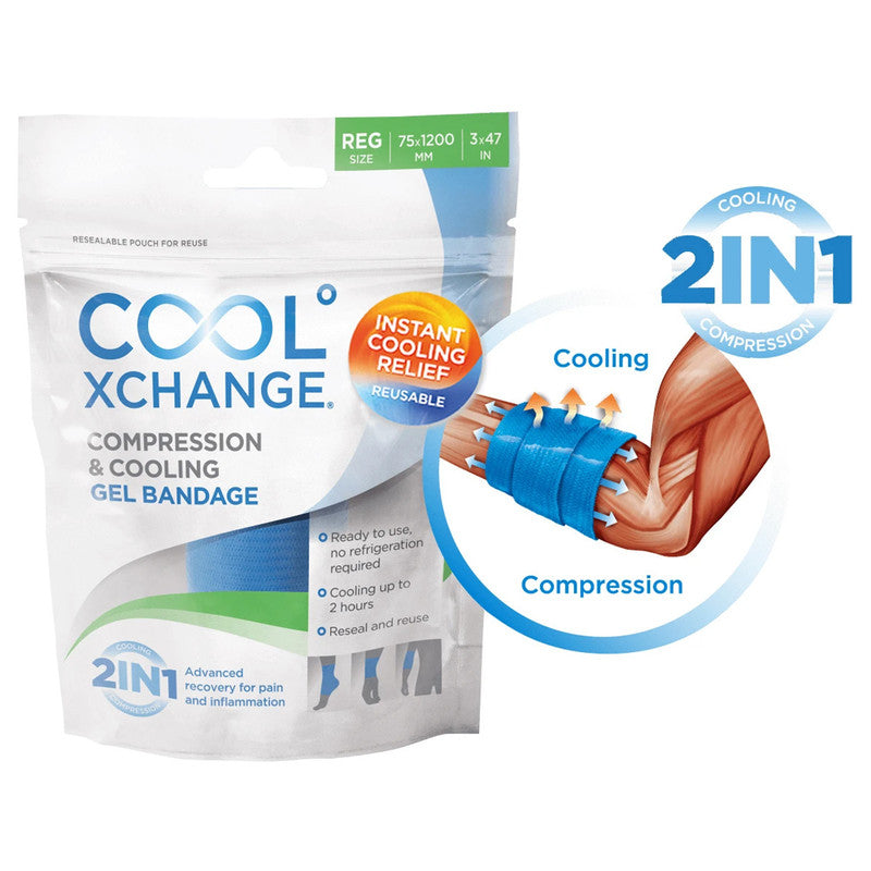 Cool Xchange Compression Cooling Gel Bandage Regular Compress Cold The ...