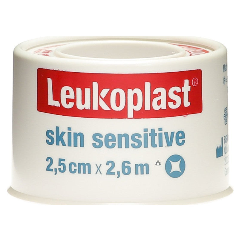 Leukoplast Skin Sensitive Plasters Fixation Tape Roll Dressings 2.5Cm