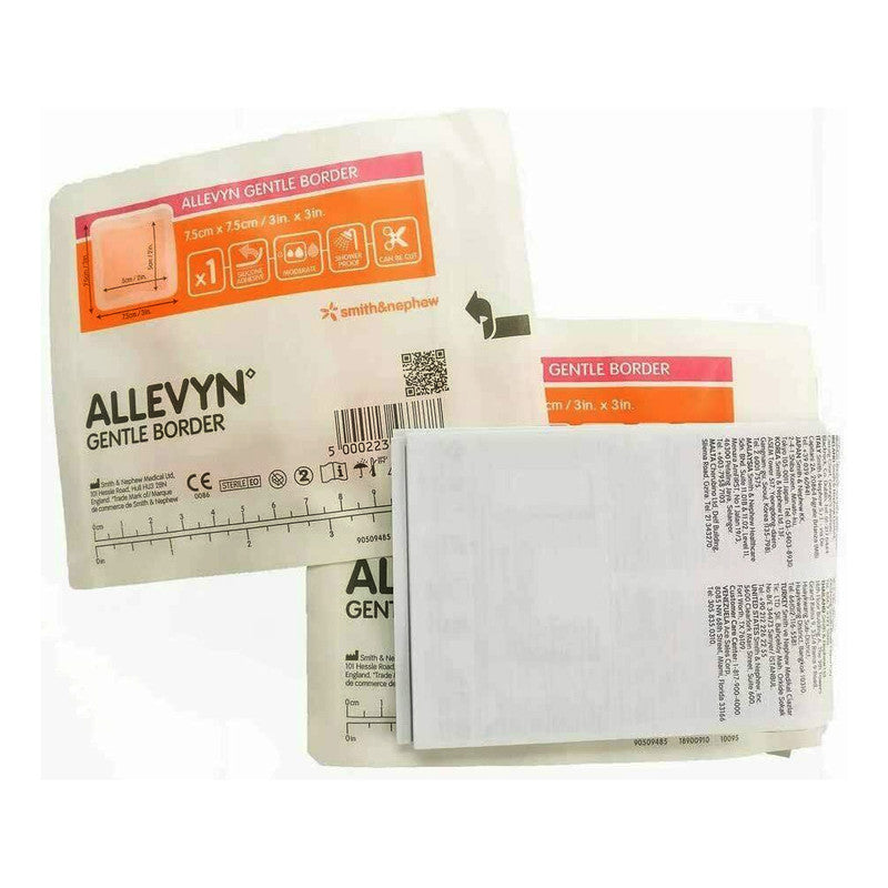 Smith & Nephew Allevyn Gentle Border Adhesive Foam Dressings Pads 7.5C