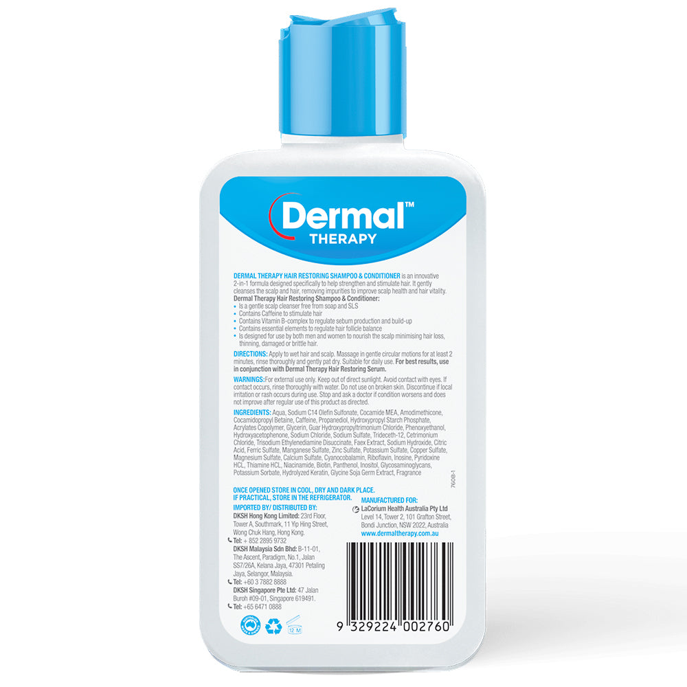 Dermal Therapy Restoring 2in1 Formula Shampoo Conditioner Reduce Hair
