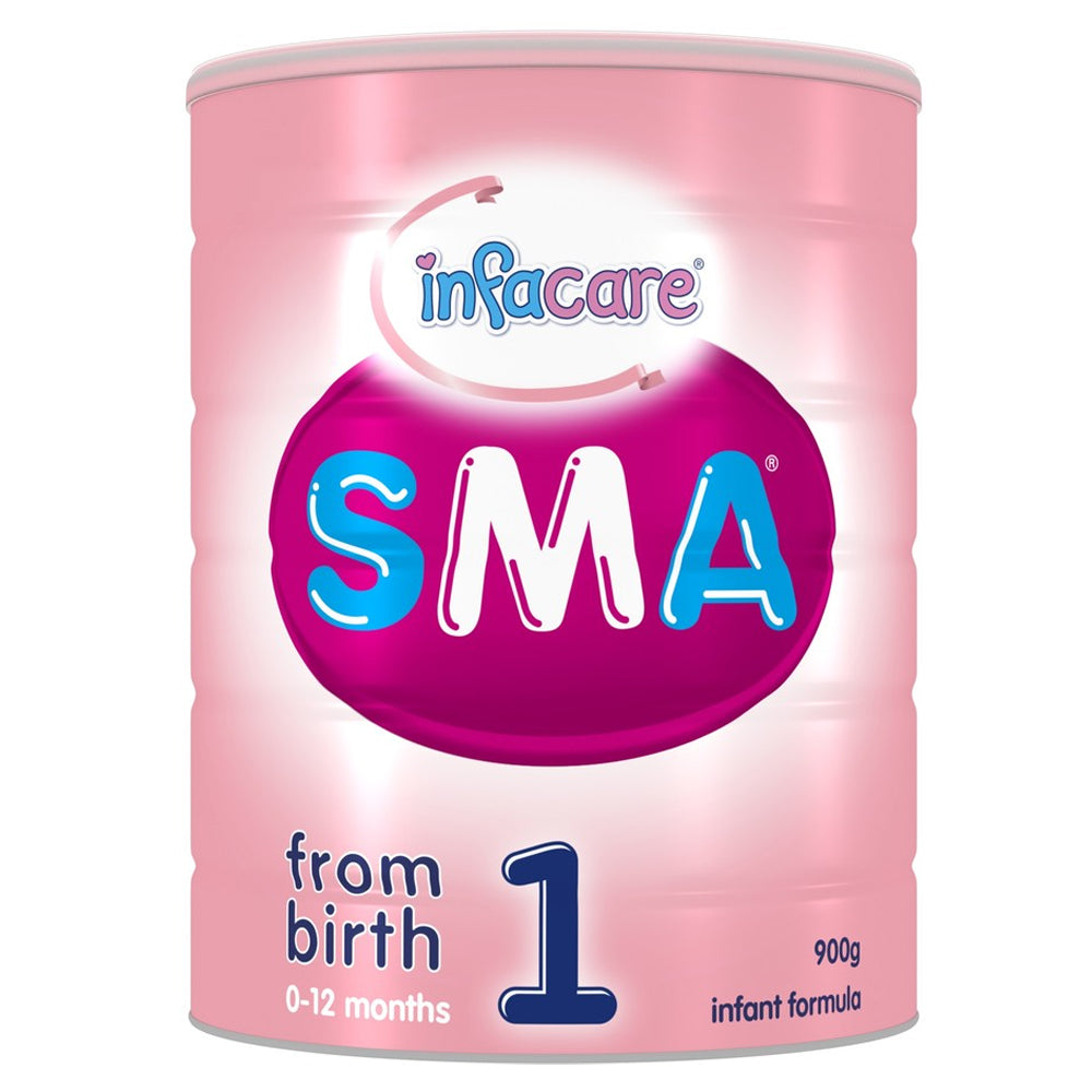 SMA Infacare 1 0-12 Months 900g Baby Infant Feeding Milk Drink Powder